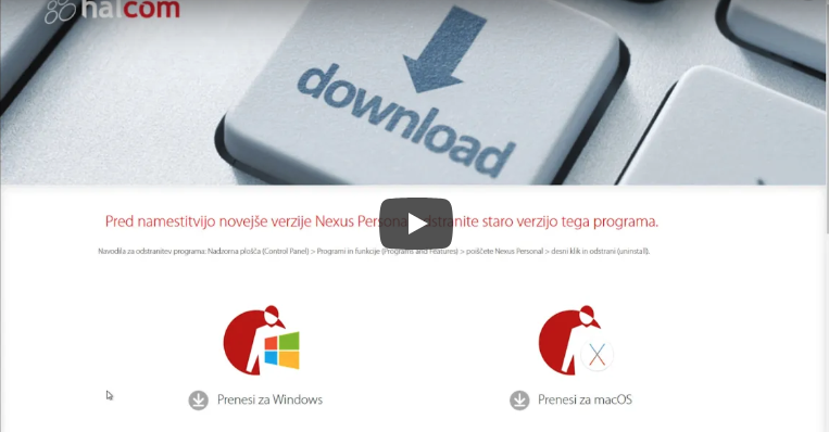 Kako namestim programsko opremo Nexus Personal? | Halcom.com