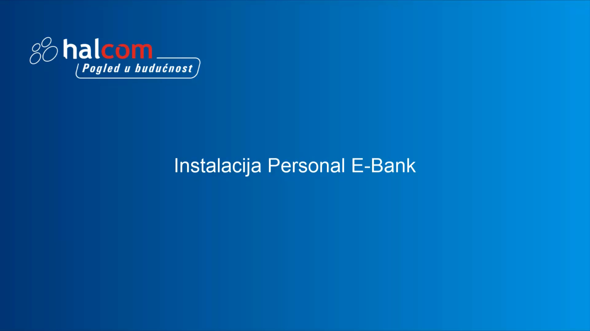 Instalacija Personal E-Bank | Halcom.com